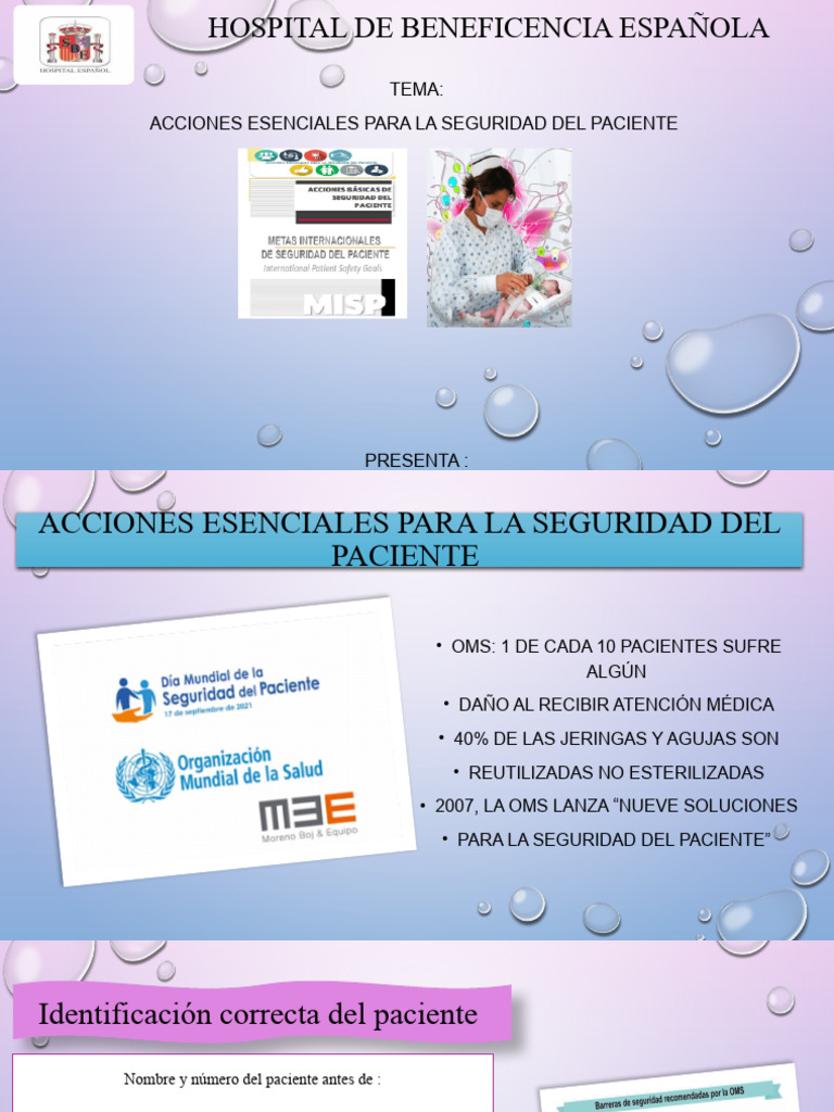 Metas Internacionales | PDF | Seguridad del paciente | Lavado de manos