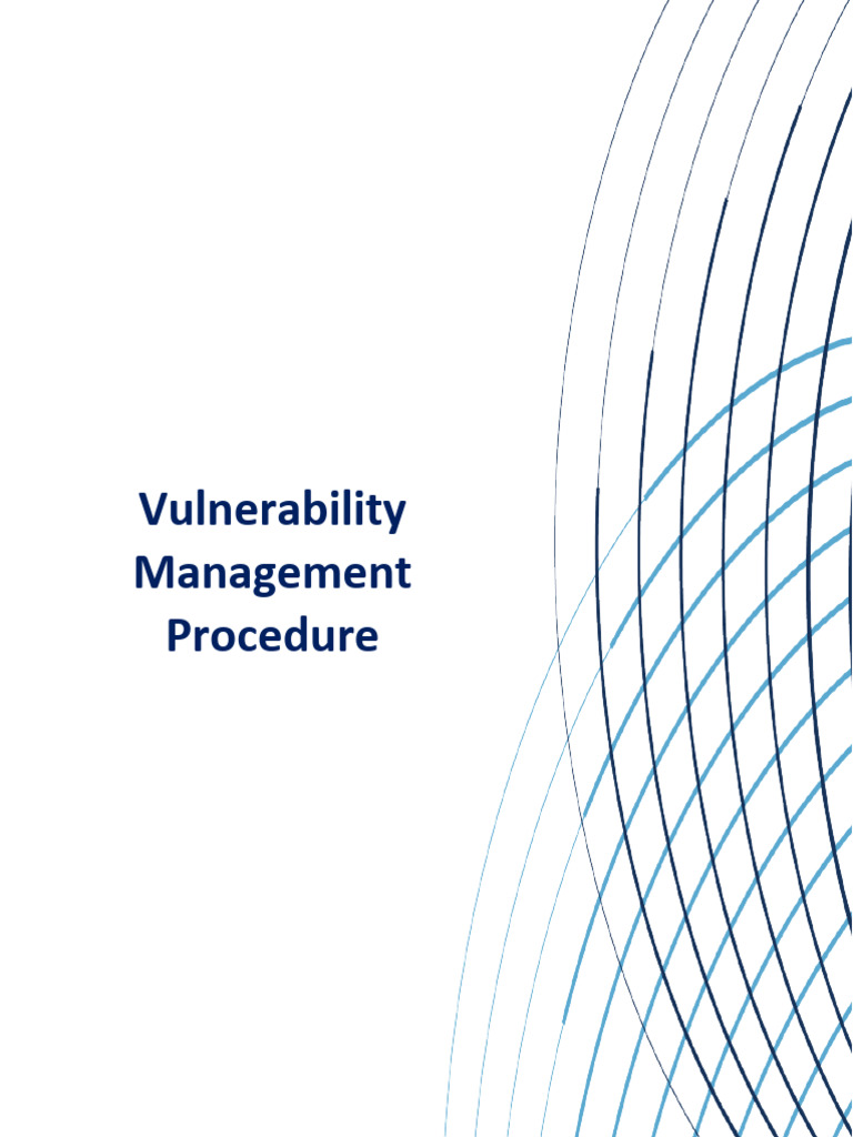 Vulnerability Management Procedure Pdf Vulnerability Computing Security