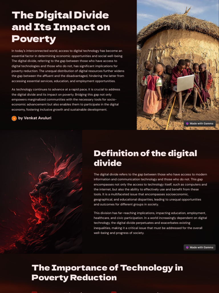 Technology For Poverty Reduction | PDF | Poverty | Poverty & Homelessness