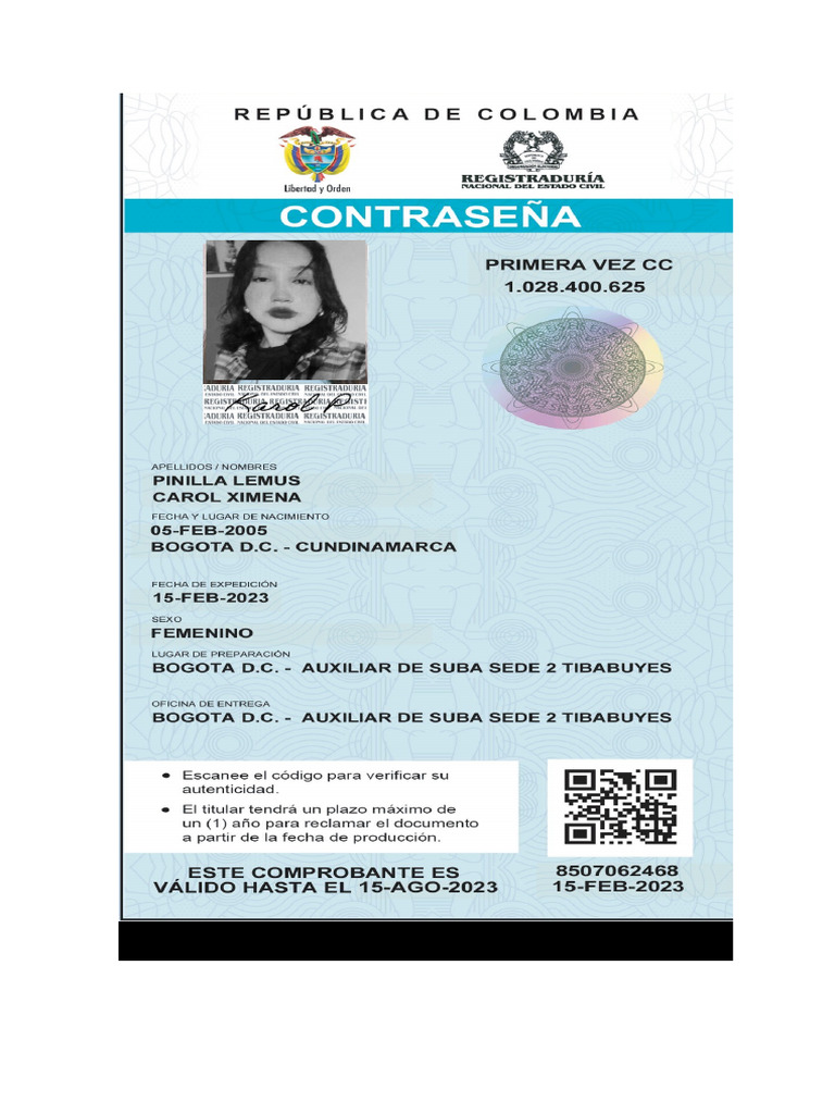 Documento de Identidad | PDF