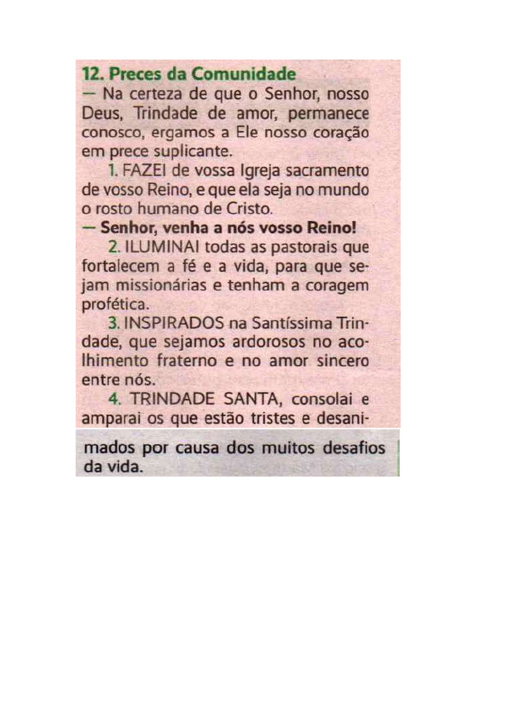 Preces Da Comunidade 25-05 | PDF