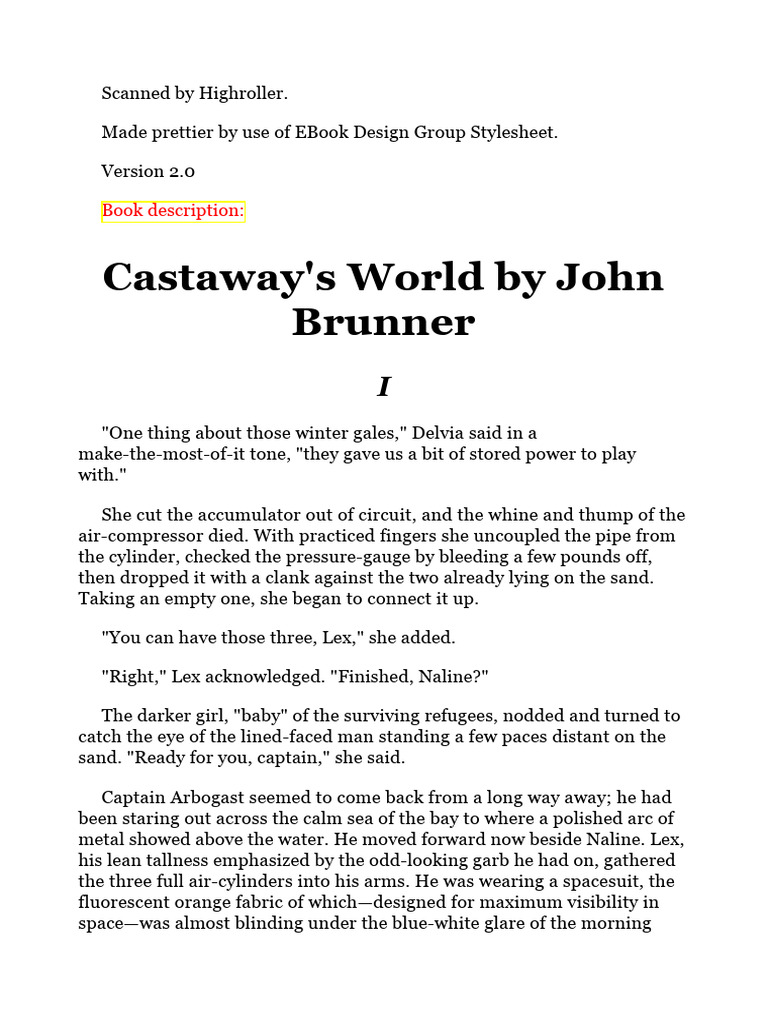Castaways' World - John Brunner | PDF