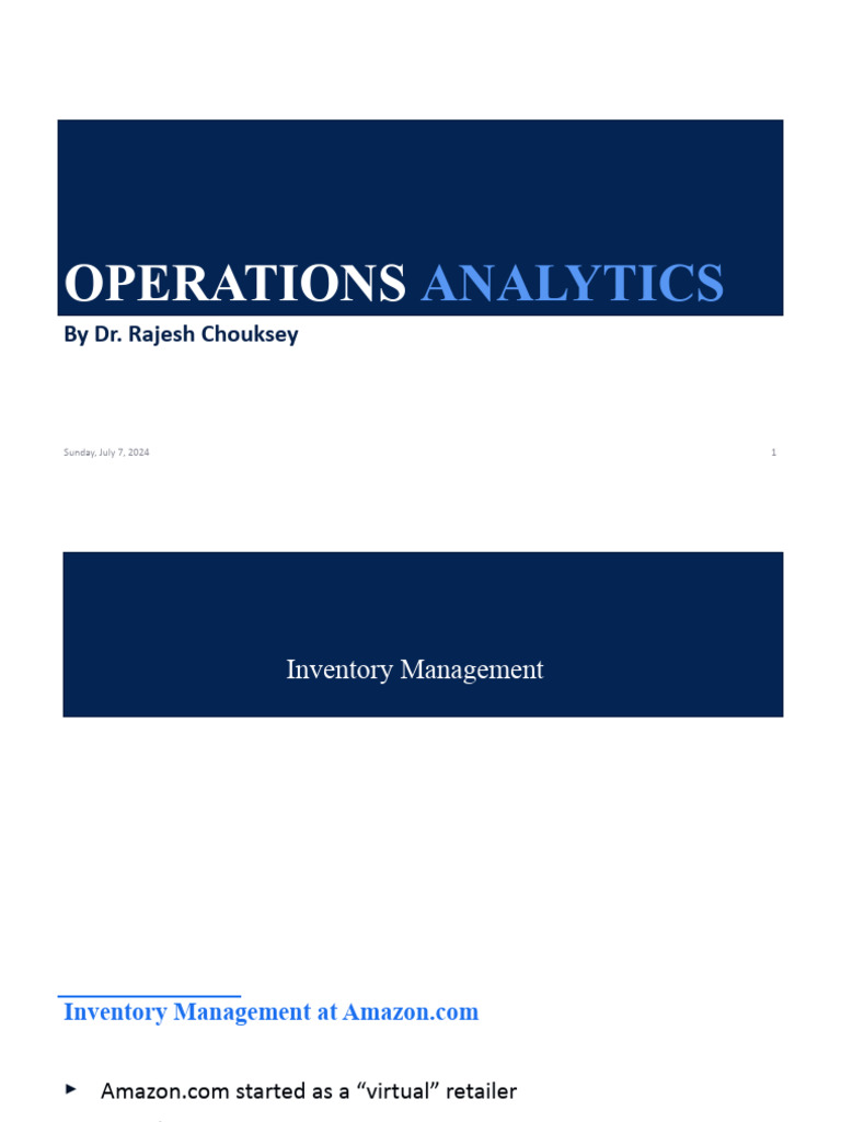 M 6. Inventory Management | PDF | Management Accounting | Inventory M 6. Inventory Management | PDF | Management Accounting | Inventory