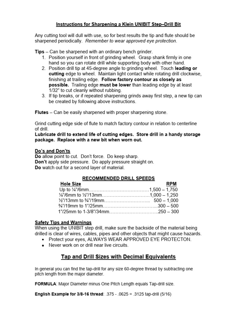 Klein UNIBIT StepTech Page | PDF | Pipe (Fluid Conveyance) | Tools