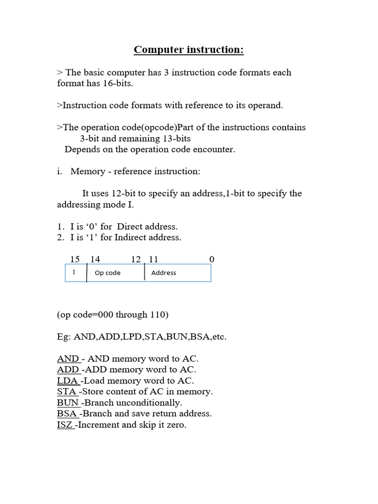 Computer instruction 1 | PDF | Digital Electronics | Integrated Circuit