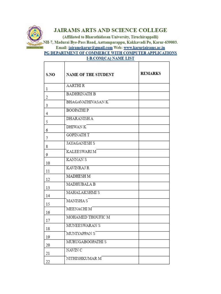CA Name List 2024 | PDF
