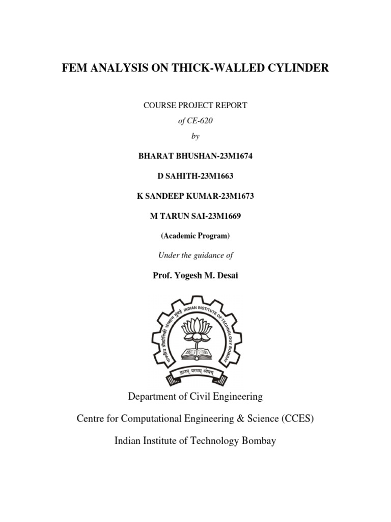 Fem Project | PDF | Finite Element Method | Stress (Mechanics)