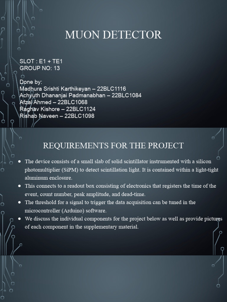 Muon Detector | PDF | Cosmic Ray | Fluorescence