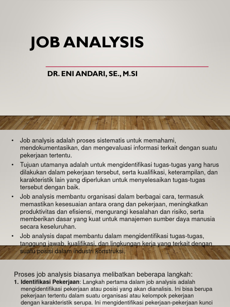 Job Analysis | PDF