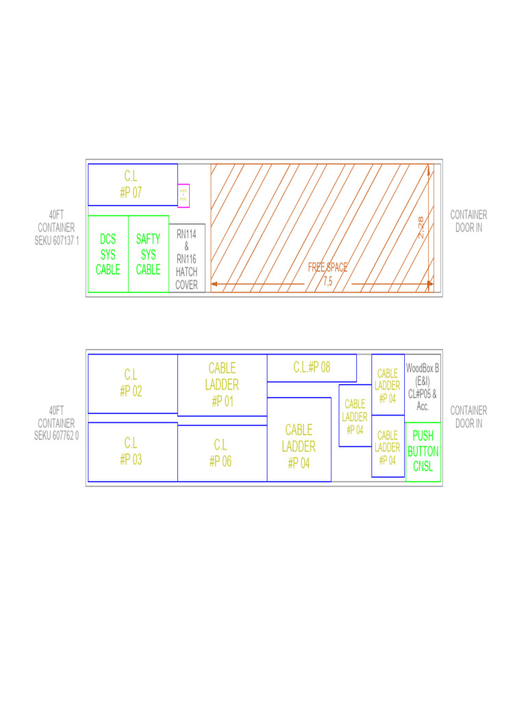 CONTAINER 40ft Layout (6th Shipment) Rev.02 | PDF