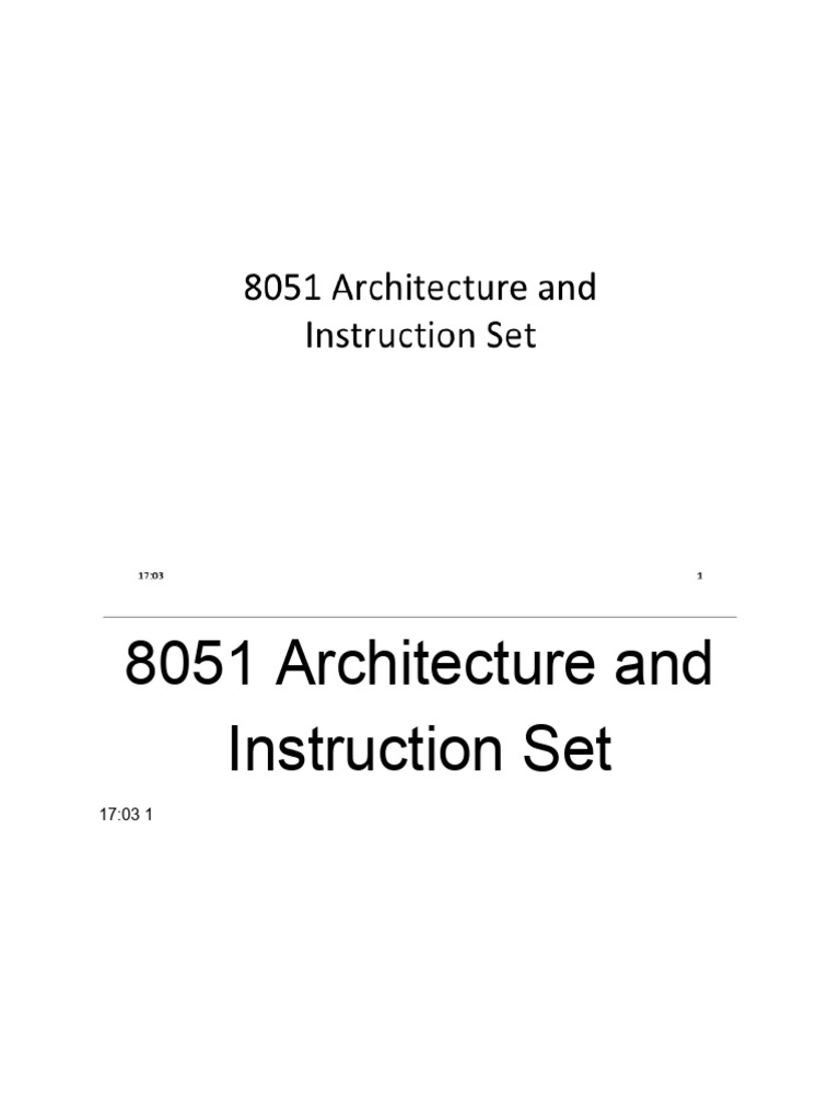 8051 Architecture - 2013 | PDF | Central Processing Unit | Pointer (Computer Programming)