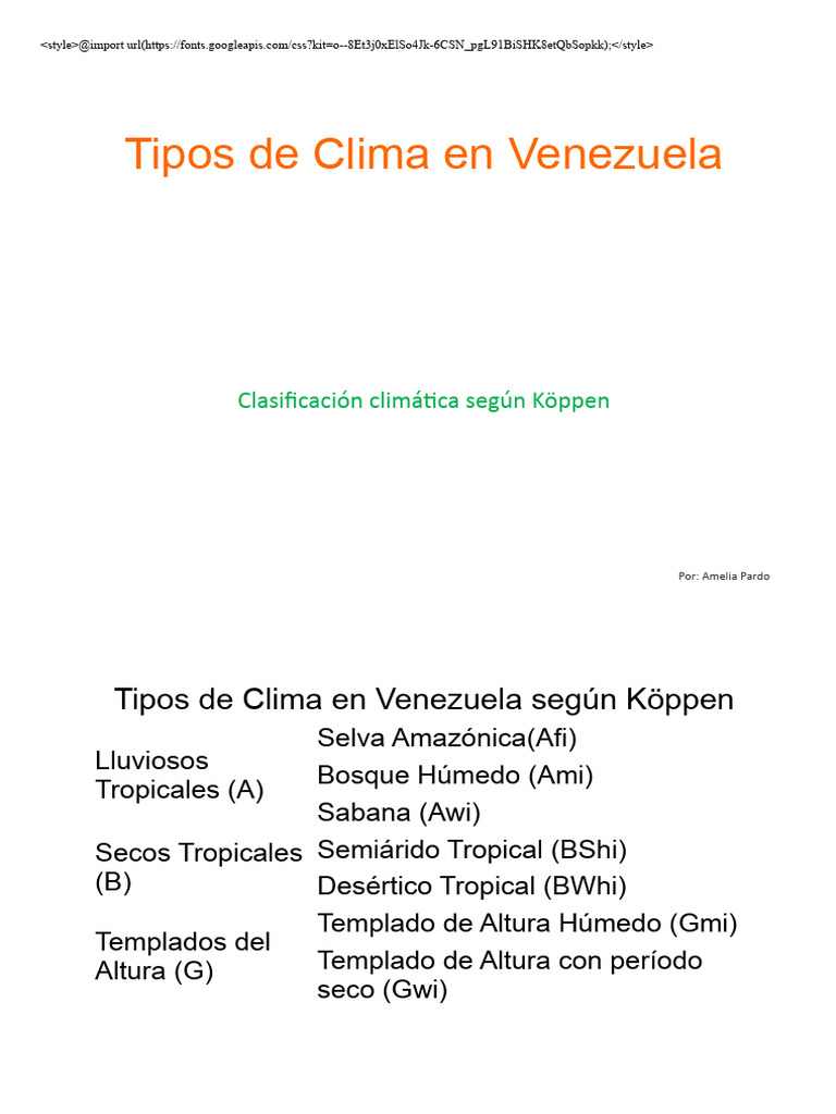 Tipos de Clima en Venezuela - Presentaciones de Google | PDF | Selva ...