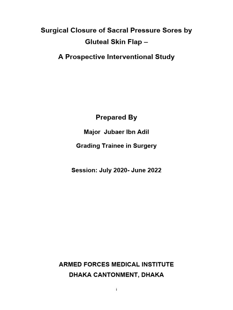 Sacral - Pressure - Sore - Dissertation (1) (AutoRecovered) | PDF | Wound | Ischemia