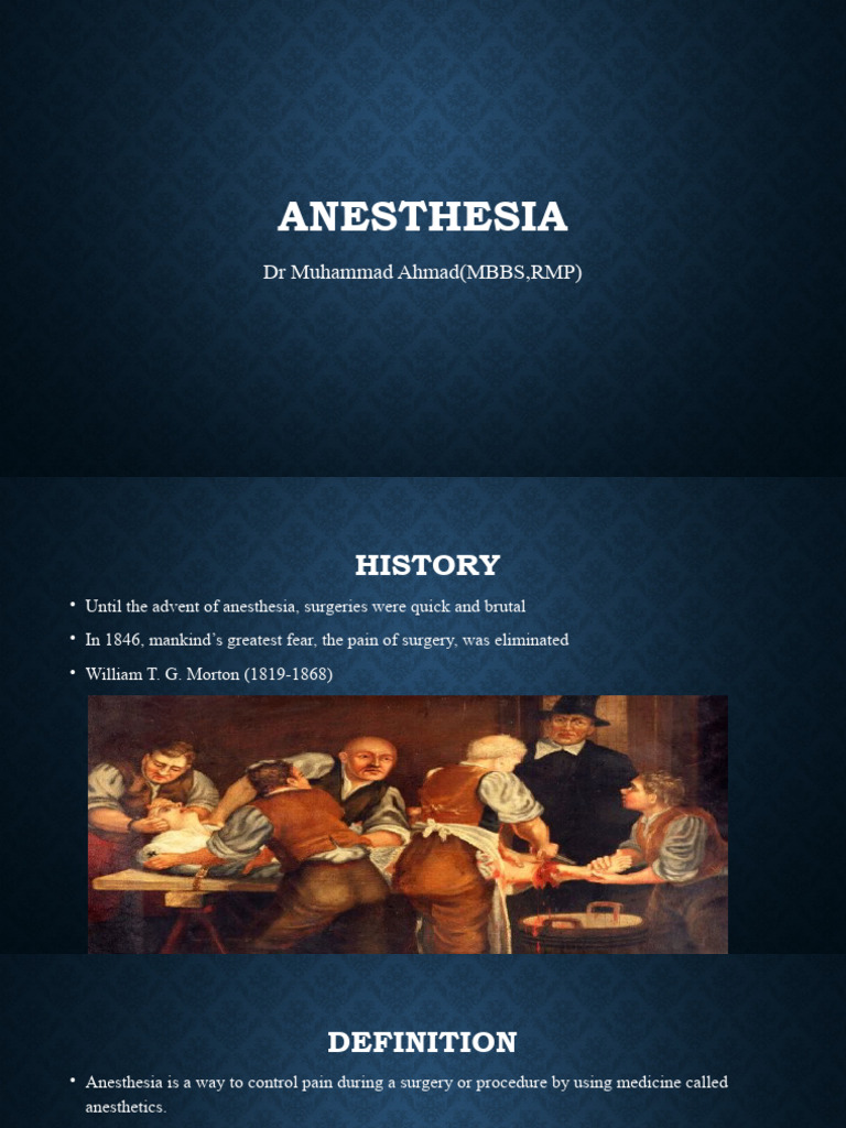 Lecture 4-Anesthesia. | PDF | Anesthesia | Symptoms And Signs