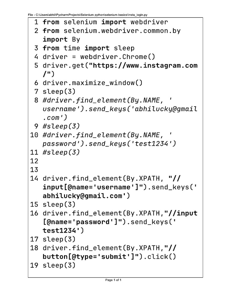 Insta Login Codes | PDF