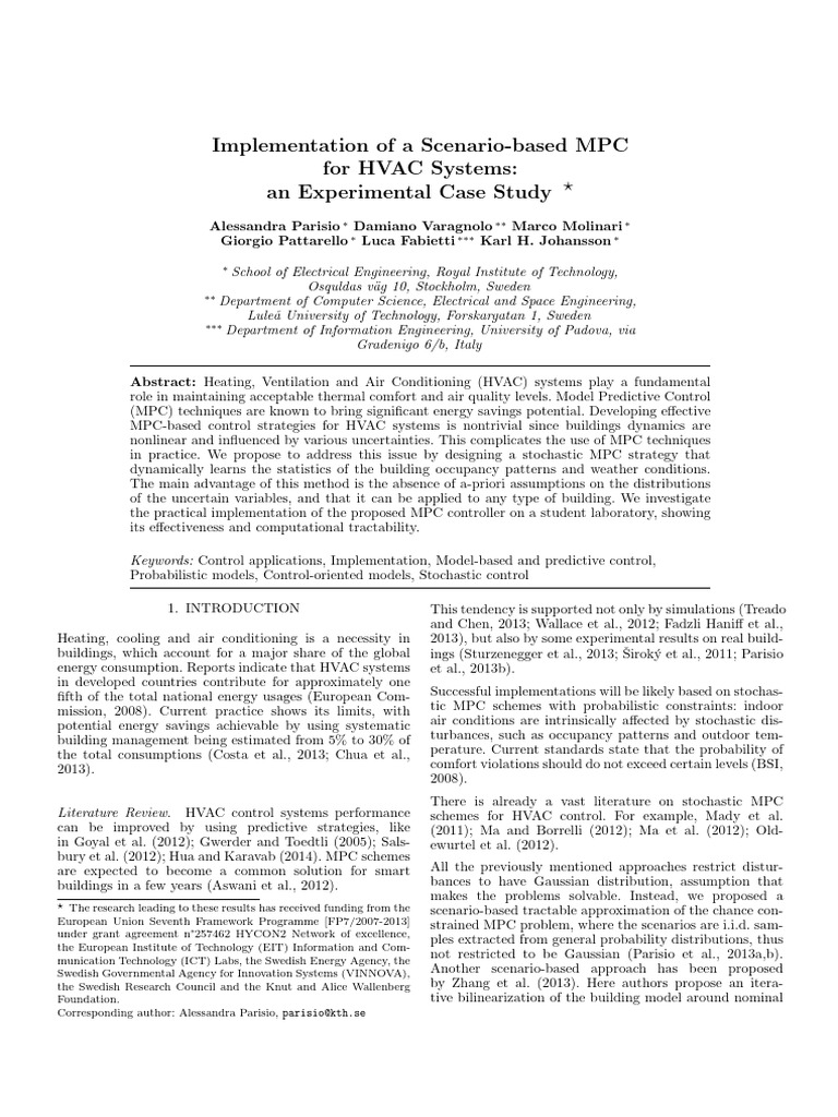 Scenario Based MPC | PDF | Ventilation (Architecture) | Heat Transfer