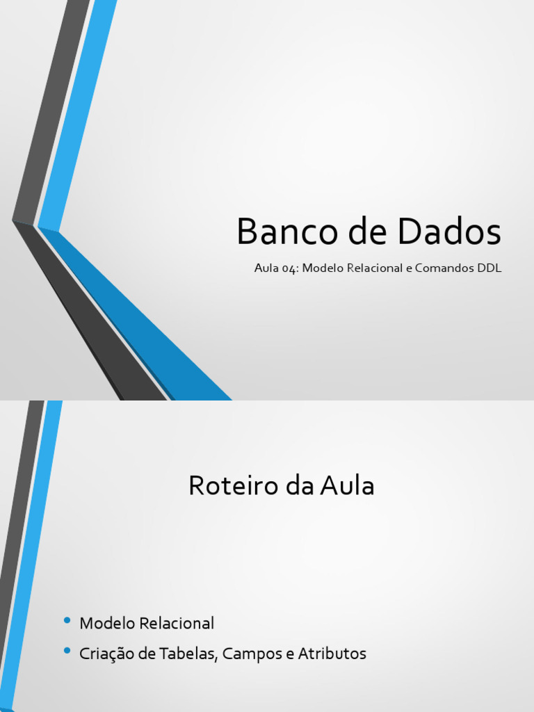 banco_de_dados_aula_04-Modelo-Relacional-e-Comandos-DDL | PDF | Modelo relacional | Tabela ...
