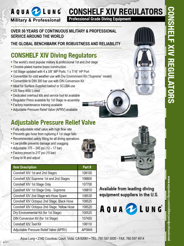 2011 Conshelf Xiv Regulators Datasheet Lores | Download Free PDF ...