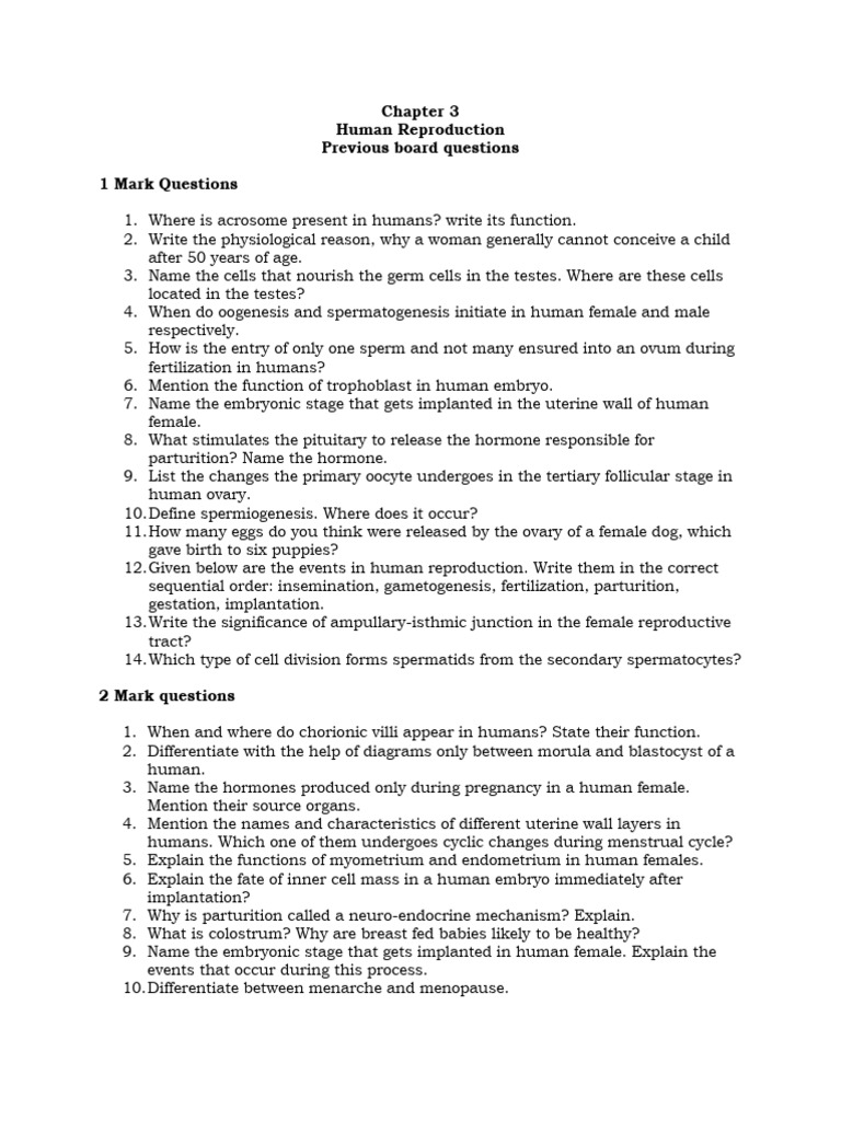 HUMAN REPRODUCTION WORKSHEET | Download Free PDF | Menstrual Cycle | Ovary HUMAN REPRODUCTION WORKSHEET | Download Free PDF | Menstrual Cycle | Ovary