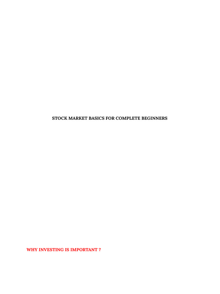 Stock Market Basics (Batch 6) - 1 | PDF | Dividend | Stocks
