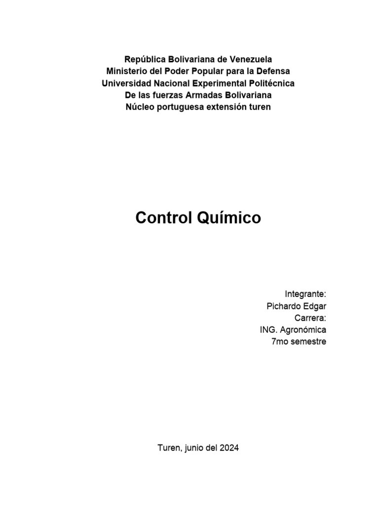 Control quimico | PDF | Pesticida | Plaga (organismo)