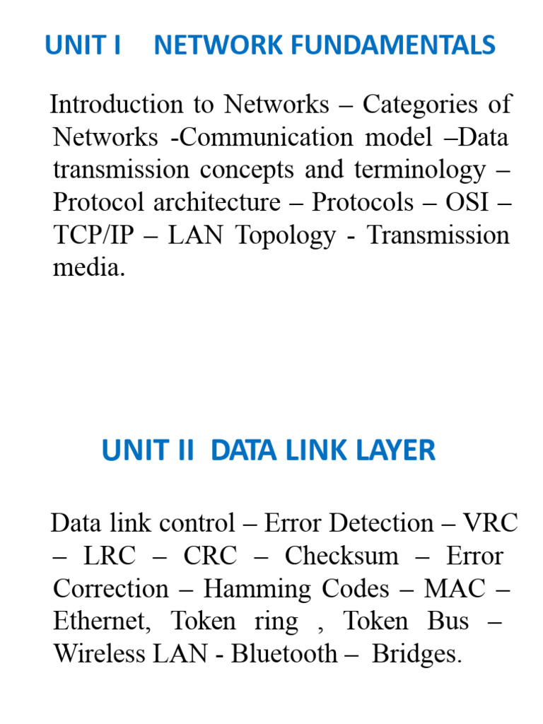 Unit 1 5 | PDF | Network Topology | Computer Network