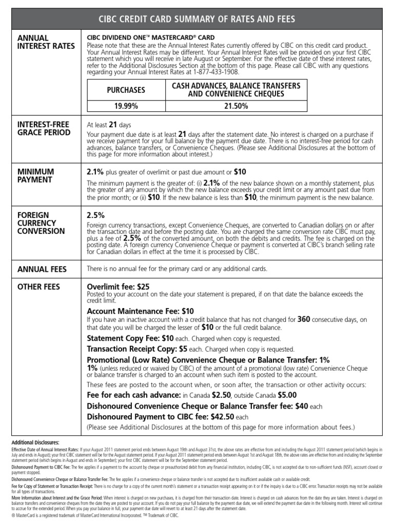 d8419 Cibc Dividend Sumbox | PDF | Credit Card | Payments