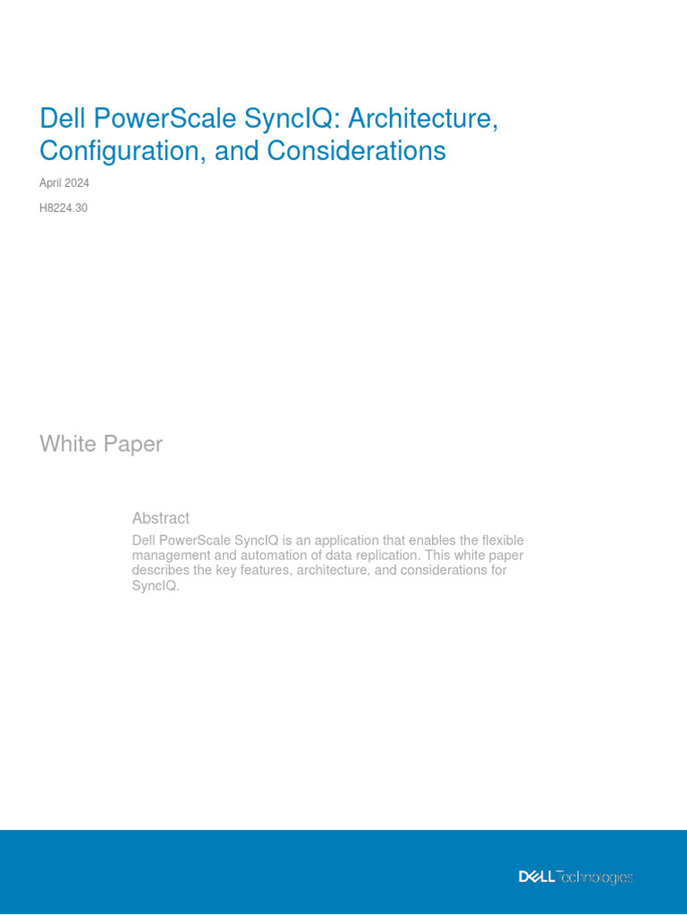 h8224 Replication Isilon Synciq WP | PDF | Backup | Replication (Computing)