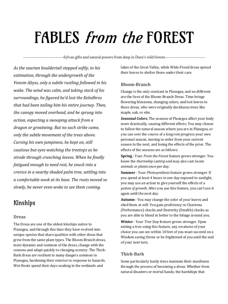 Planegea: Dreas Kinships and Magic | PDF | Trees | Plants