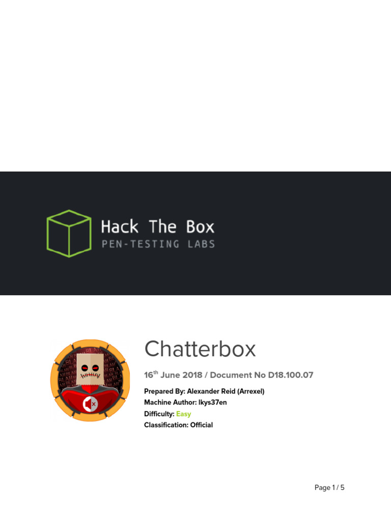 Chatterbox | PDF | Cyberwarfare | Security