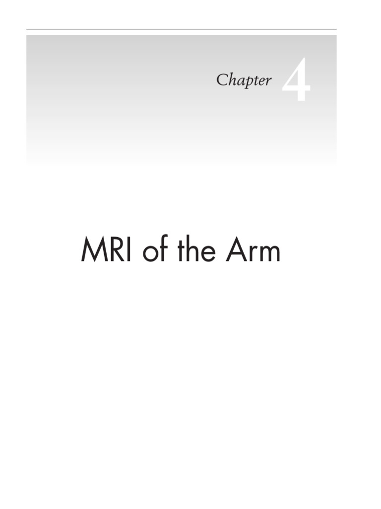 MRI of The Arm | PDF | Arm | Joints
