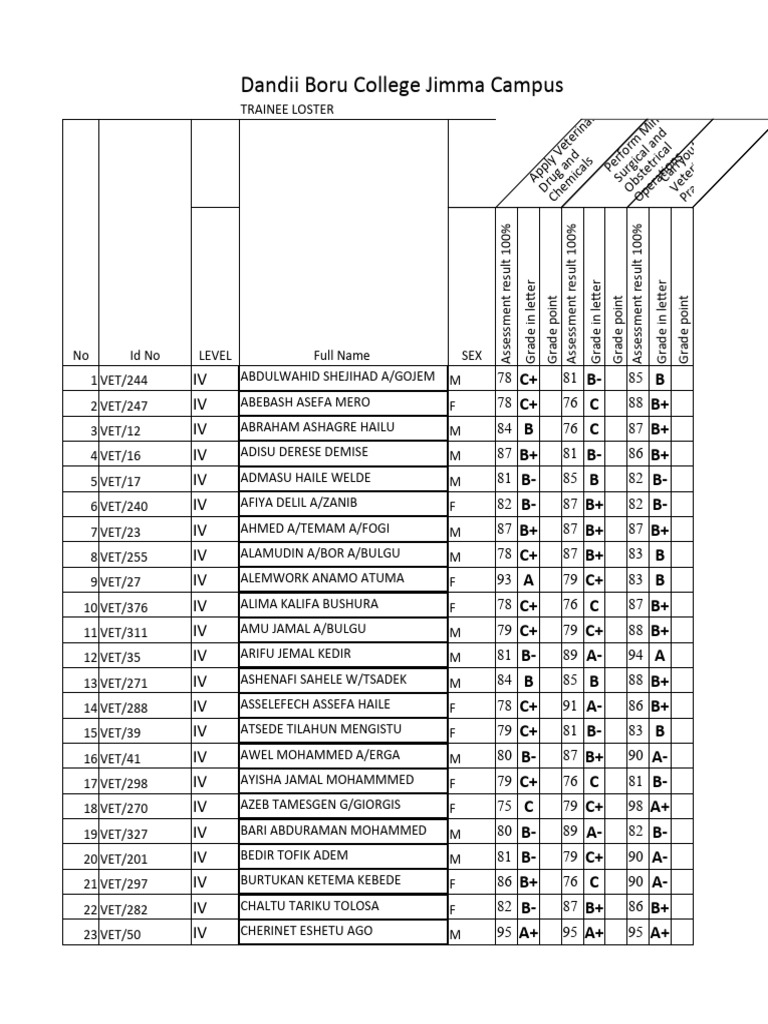 Dandii Boru College Jimma Campus: IV IV IV IV IV IV IV IV IV IV IV IV ...