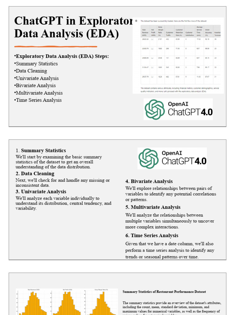 ChatGPT in Exploratory Data Analysis | PDF | Data Analysis | Statistics