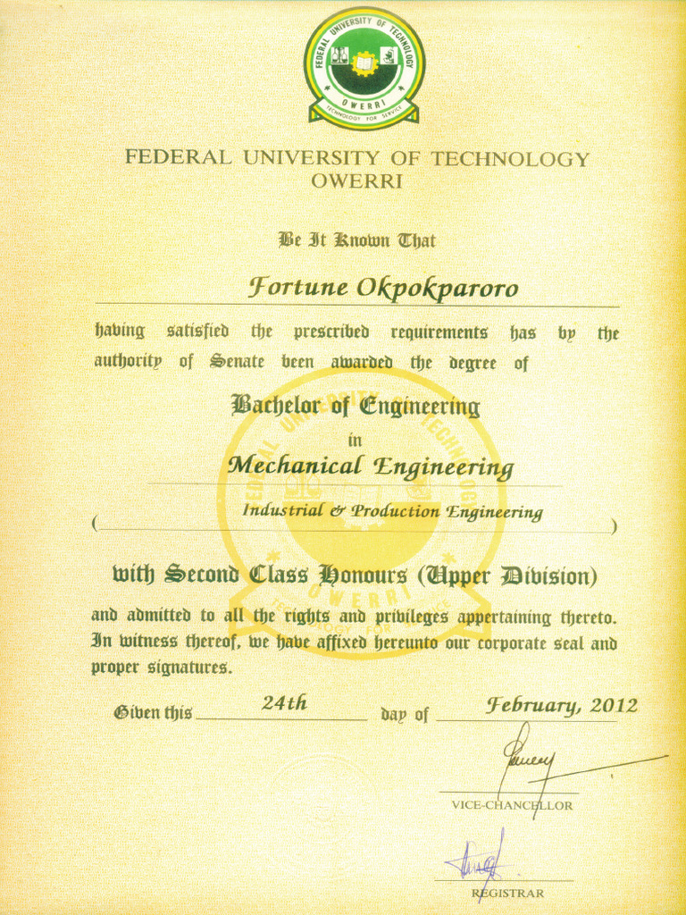 Certificate Fortune Isaac | PDF