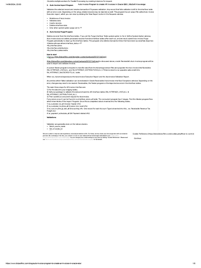 Auto Invoice Program To Create AR Invoices in Oracle EBS - iBizSoft Knowledge | PDF | Http ...