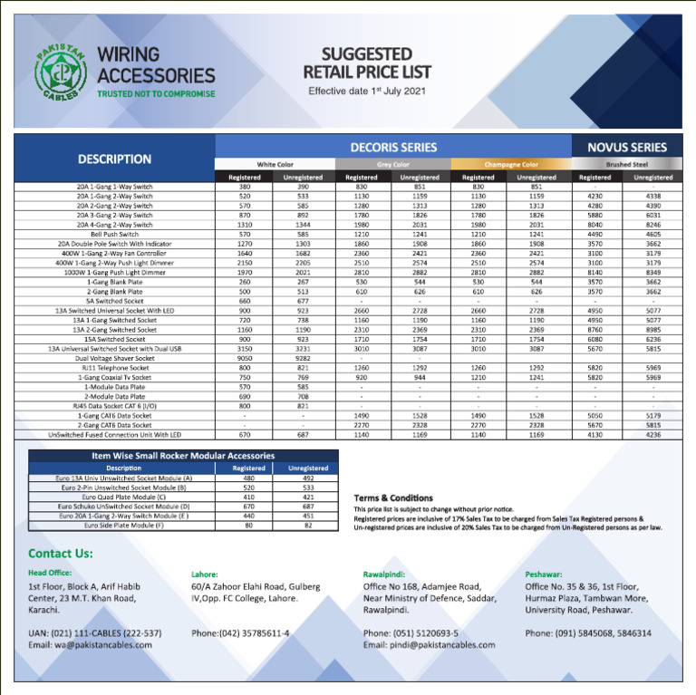 Price List Make The Switch PCL | PDF