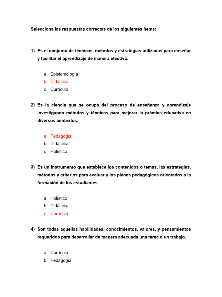 Ejercicios de Seleccion Multiple para El Examen | PDF | Plan de ...