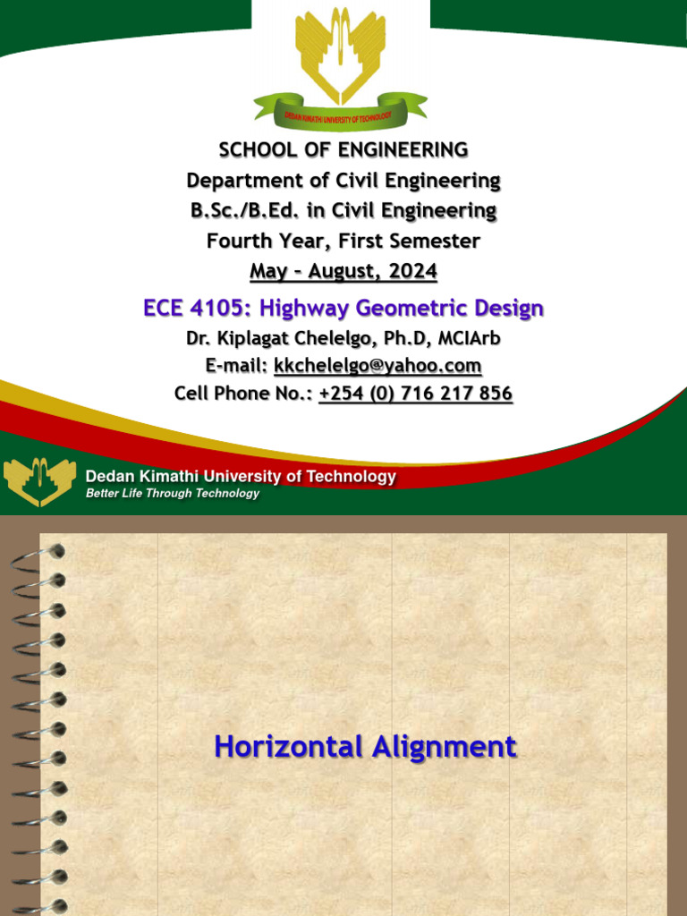 Lesson 5 - ECE 4105 - Horizontal Alignment | PDF | Force | Acceleration