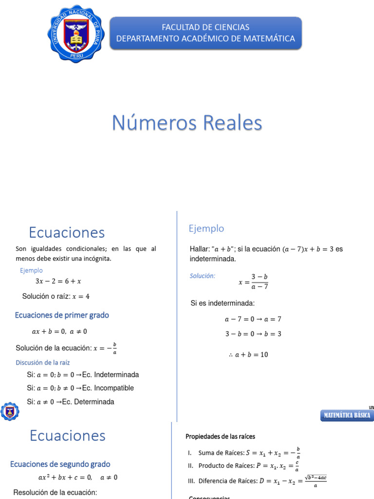 Ecuaciones e Inecuaciones Básicas | PDF | Ecuaciones | Desigualdad (Matemáticas)