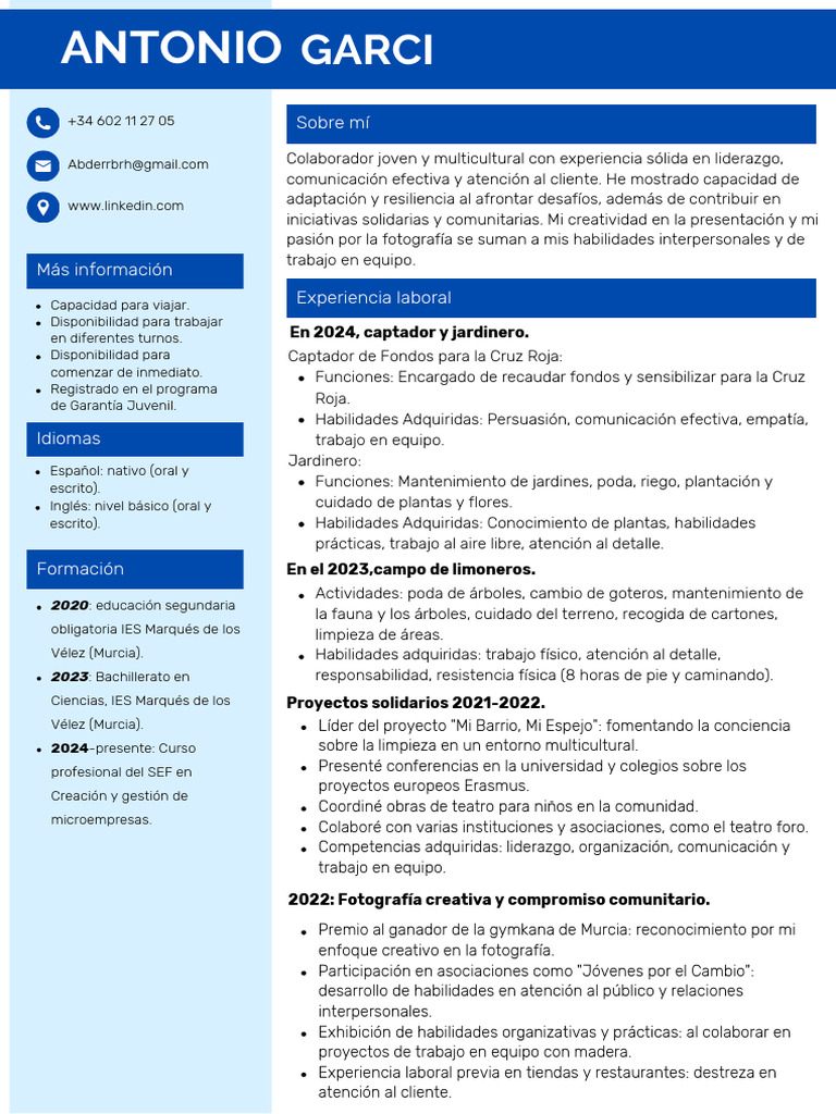 ANTONIO CV (2) | PDF