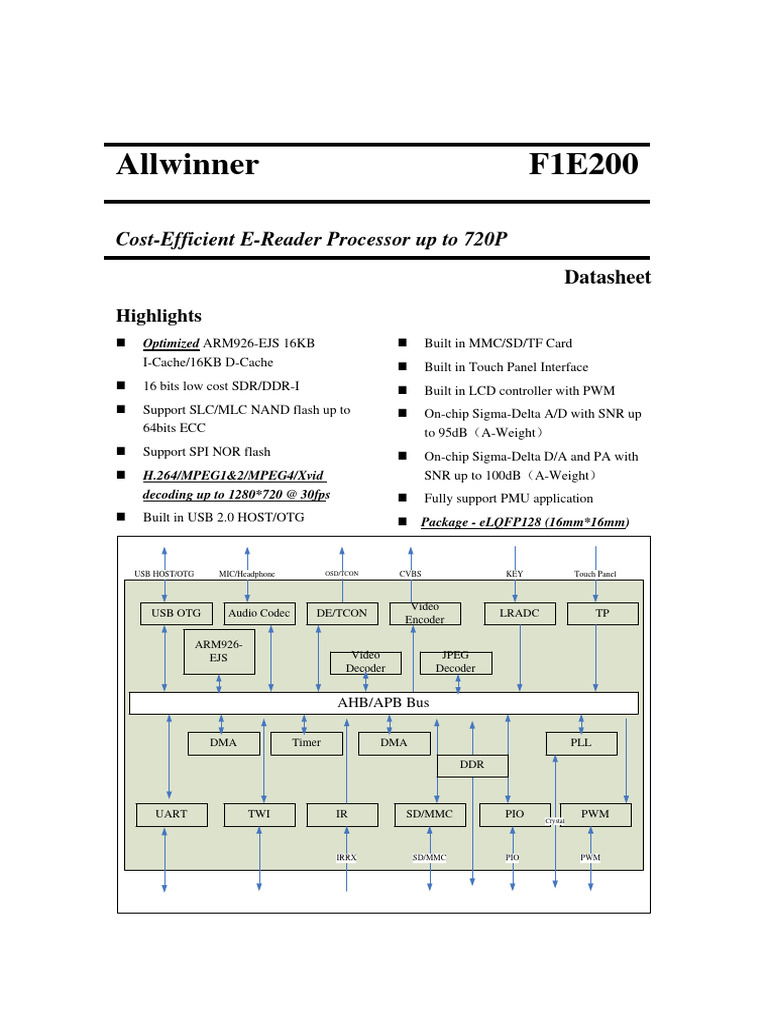 F1E200 Datsheet V1 | PDF | Flash Memory | Usb
