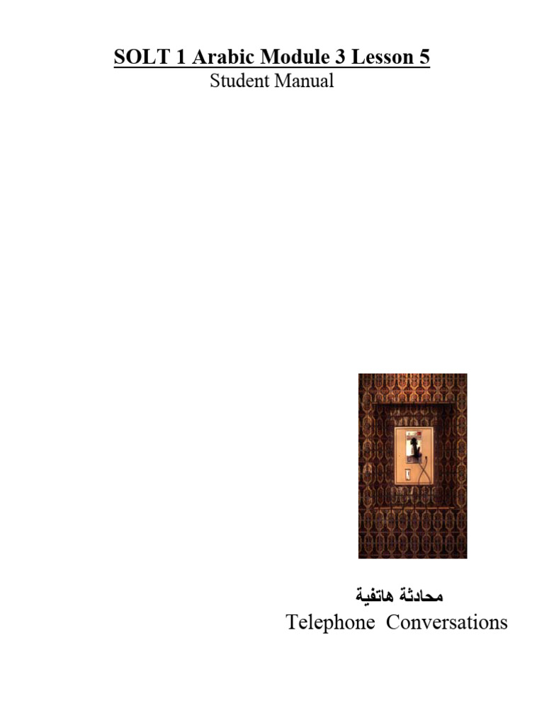 Student Module 3 Lesson 5 | PDF | Telephone | Telephone Call