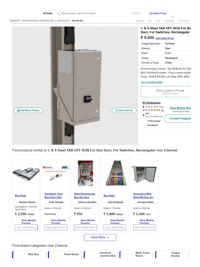C&S Tap Off Box for Bus Duct | PDF | Duct (Flow) | Electrical Connector