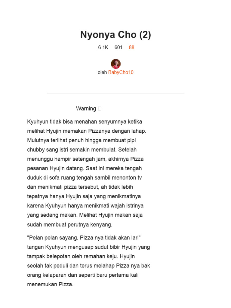 My Sweet Girl (Sequel of S.M.C) END - E06 Nyonya Cho (02) - Wattpad | PDF