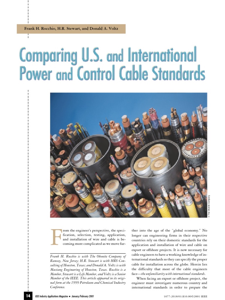 Us Vs World Cable | PDF | Cable | Electrical Conductor