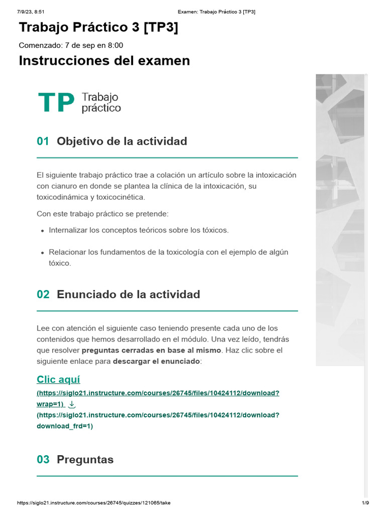 Medicina Laboral TP3 (TP3) | PDF | Toxicidad | Cianuro