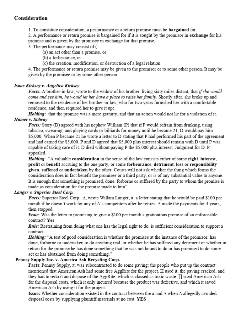 Consideration | PDF | Consideration | Estoppel