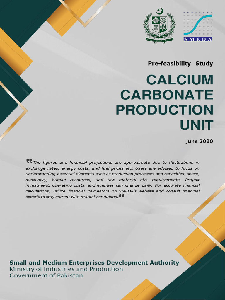 Calcium Carbonate Production Feasibility Study | PDF | Internal Rate Of ...