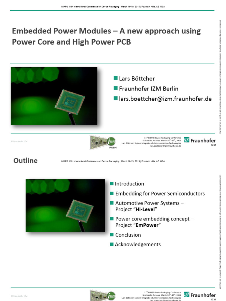 Embedded Power Modules A New Approach Using Power Core and High Power ...