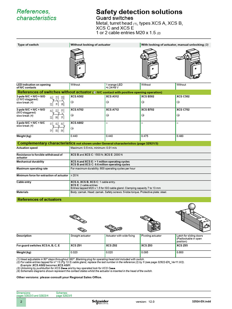 Telemecanique XCS-E Guard Switches Guide | PDF | Switch | Electrical ...